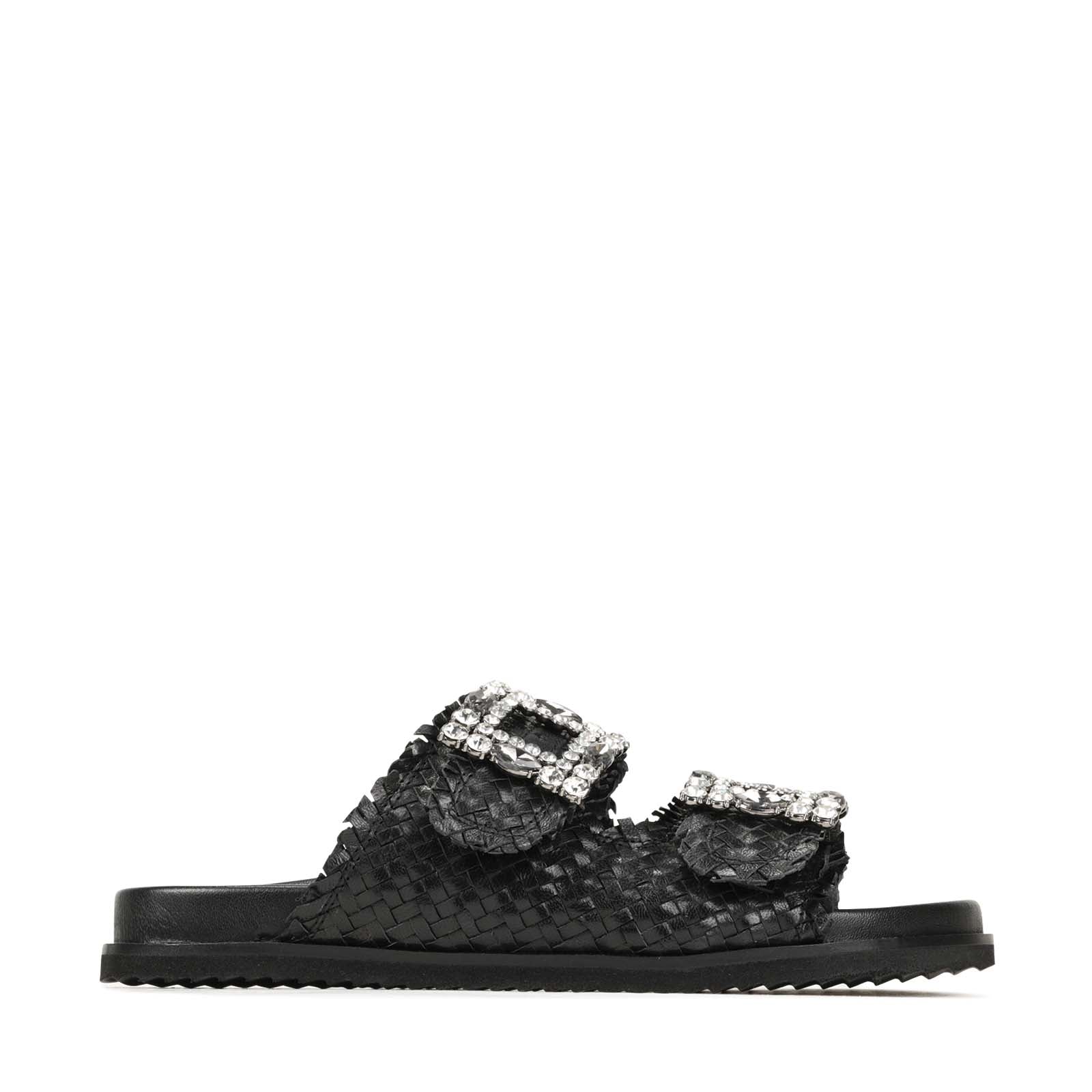 EOS Adinah | Women Slides | Metallic Accent Double Strap