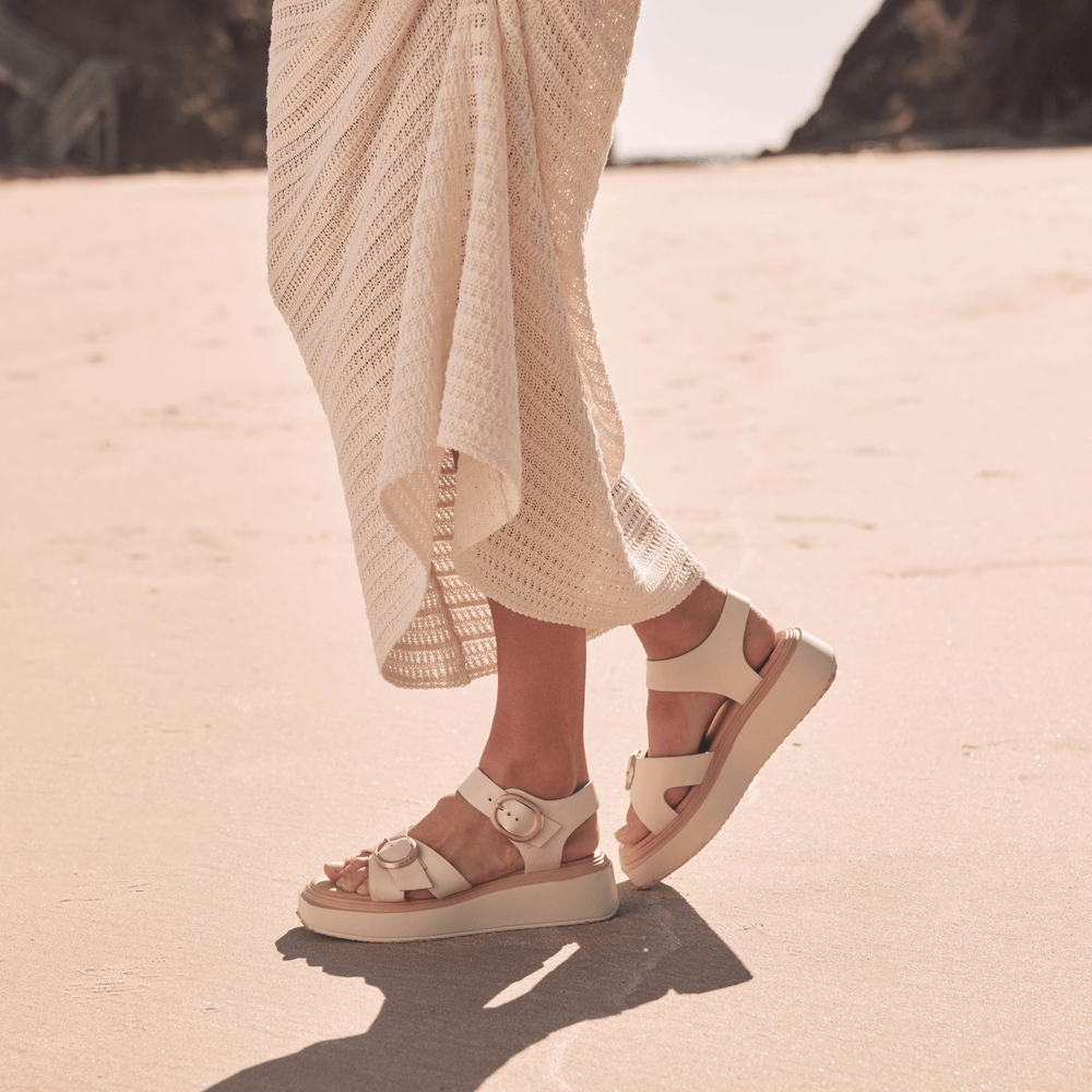 EOS Carese | Women Ankle Strap Sandals | Padded Footbed