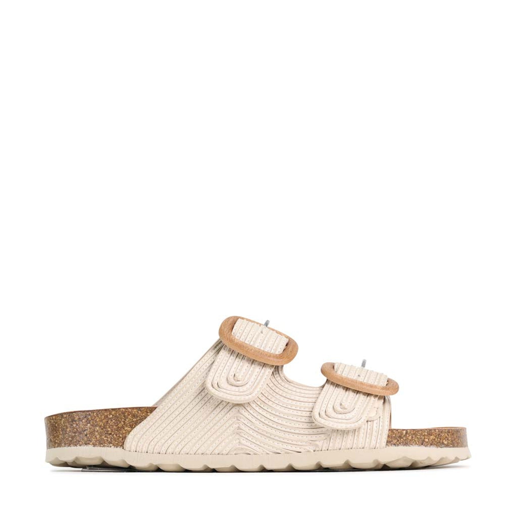 EOS Giana | Women Slides | Bold Design Adjustable Wooden Buckles