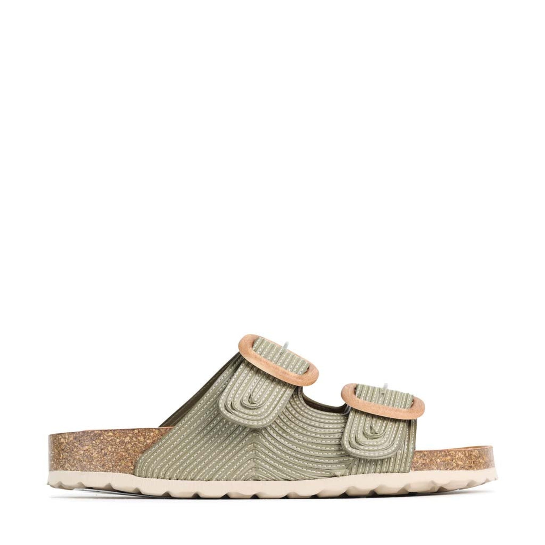 EOS Giana | Women Slides | Bold Design Adjustable Wooden Buckles