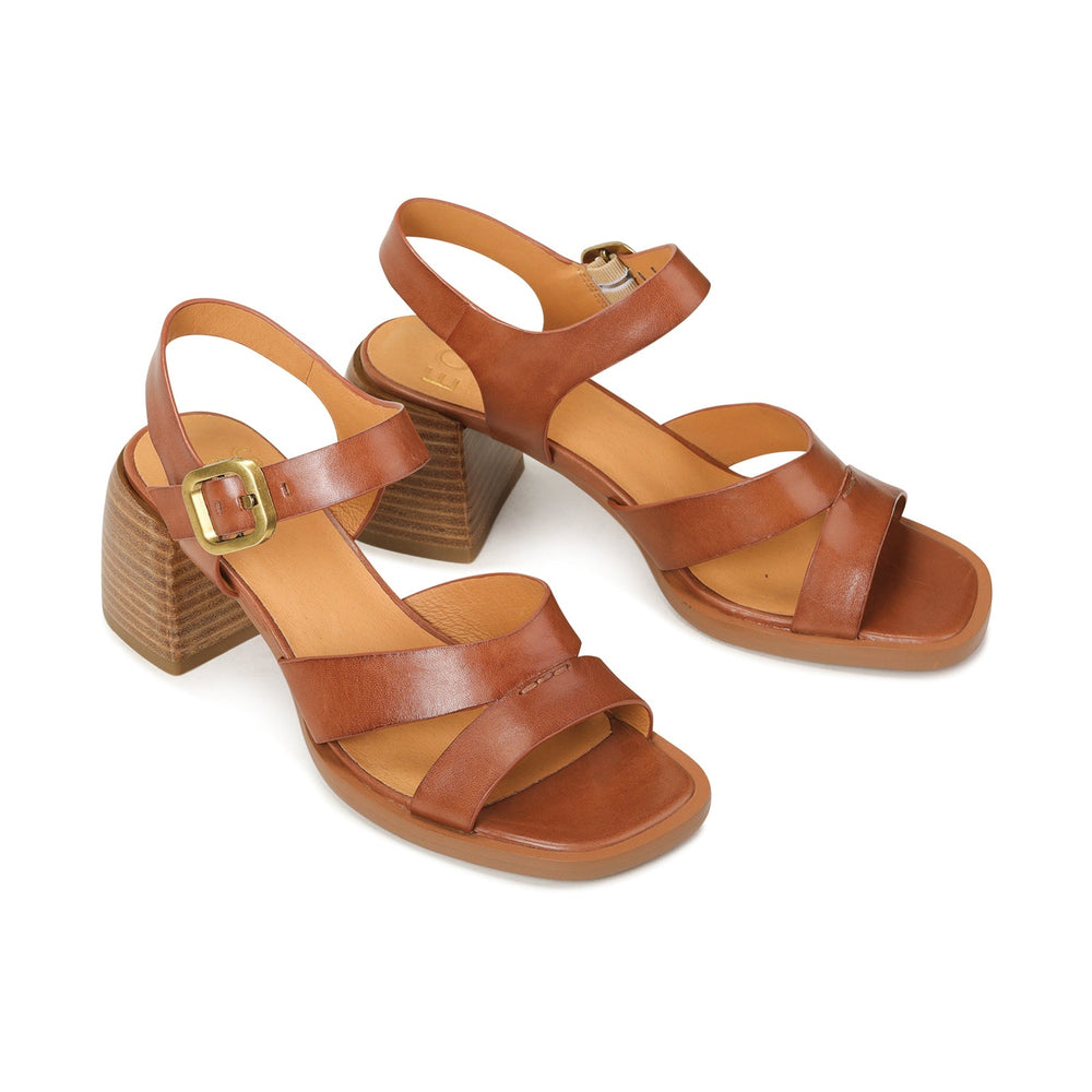 EOS Isoken | Women Ankle Strap Sandals| Leather Heels