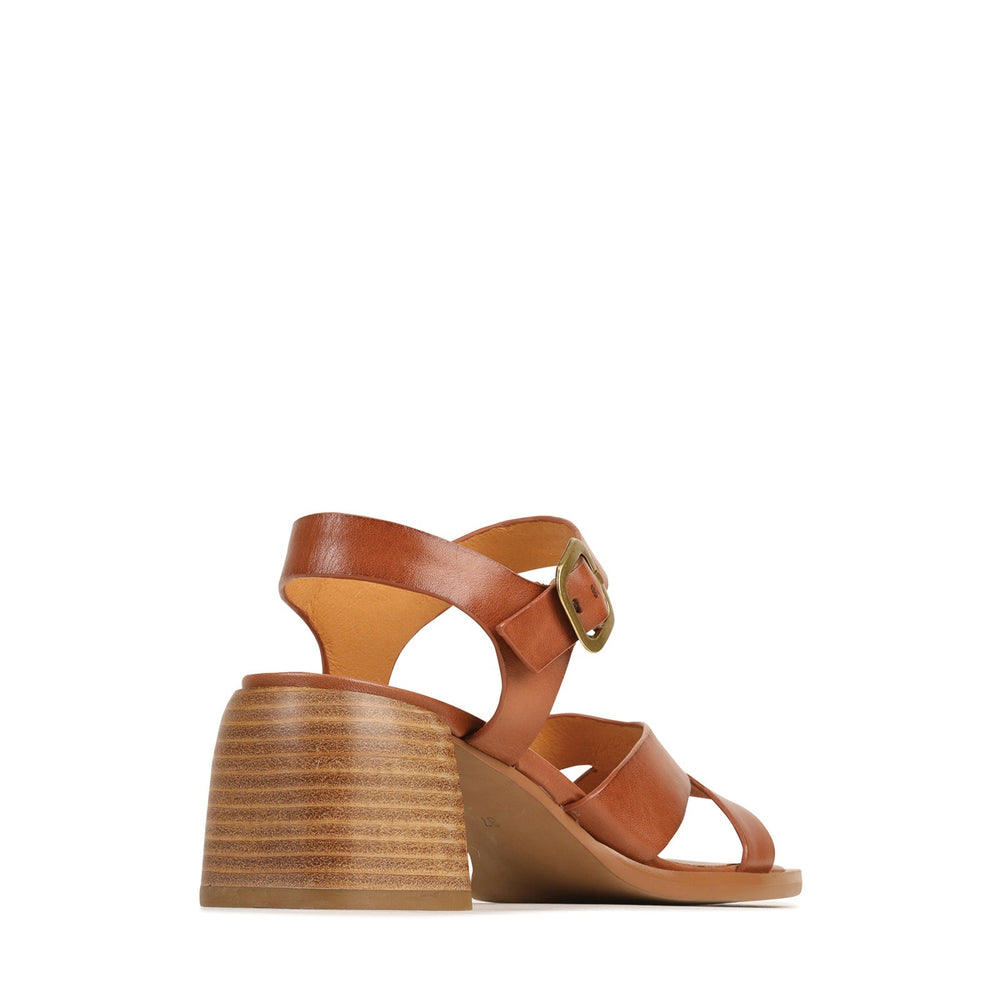 EOS Isoken | Women Ankle Strap Sandals| Leather Heels