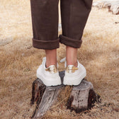 EOS Laela | Women Sneakers | Removable Footbed Metallic counter