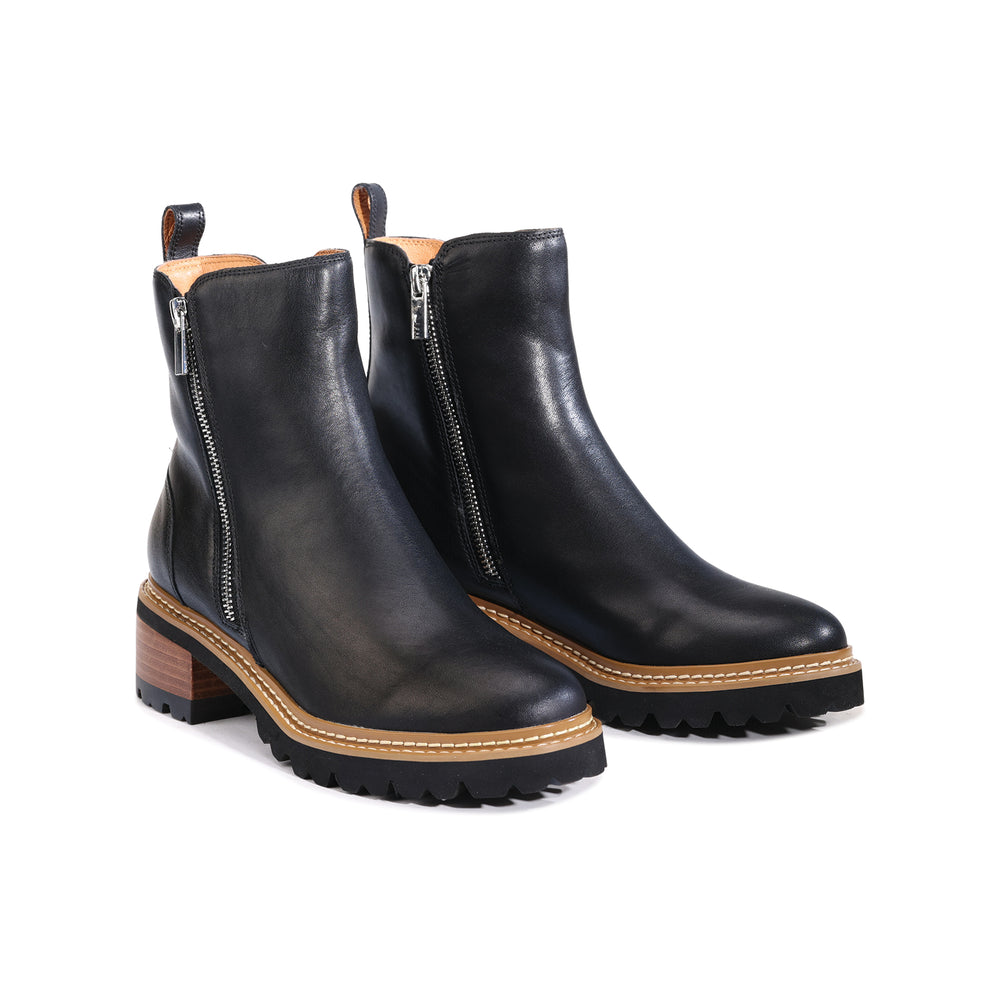 EOS Lindira | Women Mid Boots | Double Metal Zip Super lightweight