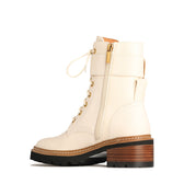 EOS Line | Women Combat Boots | Bold Lace-Up Large Metal Buckle