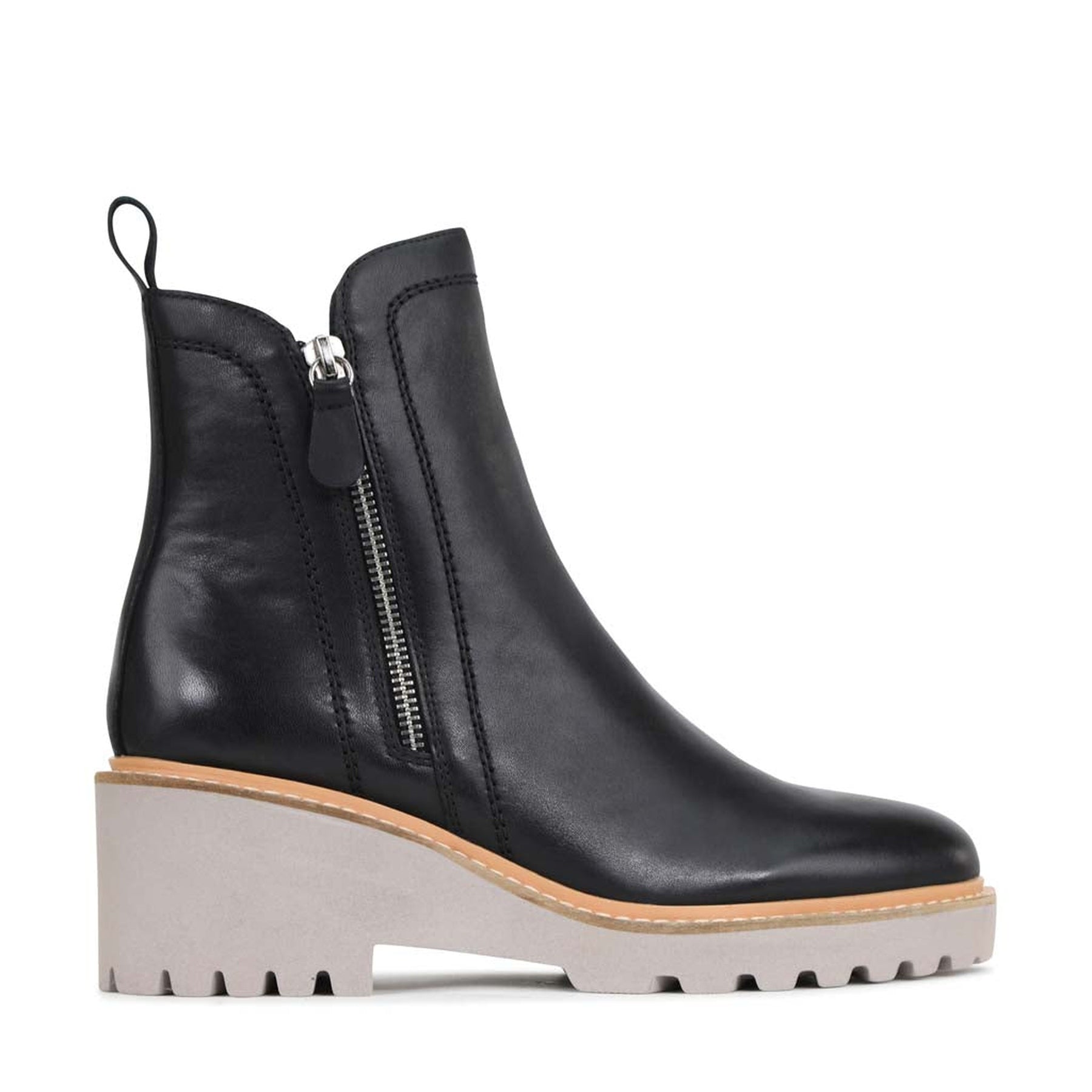 EOS Parson | Women Ankle Boots | Double Metal Zip Leather Rand