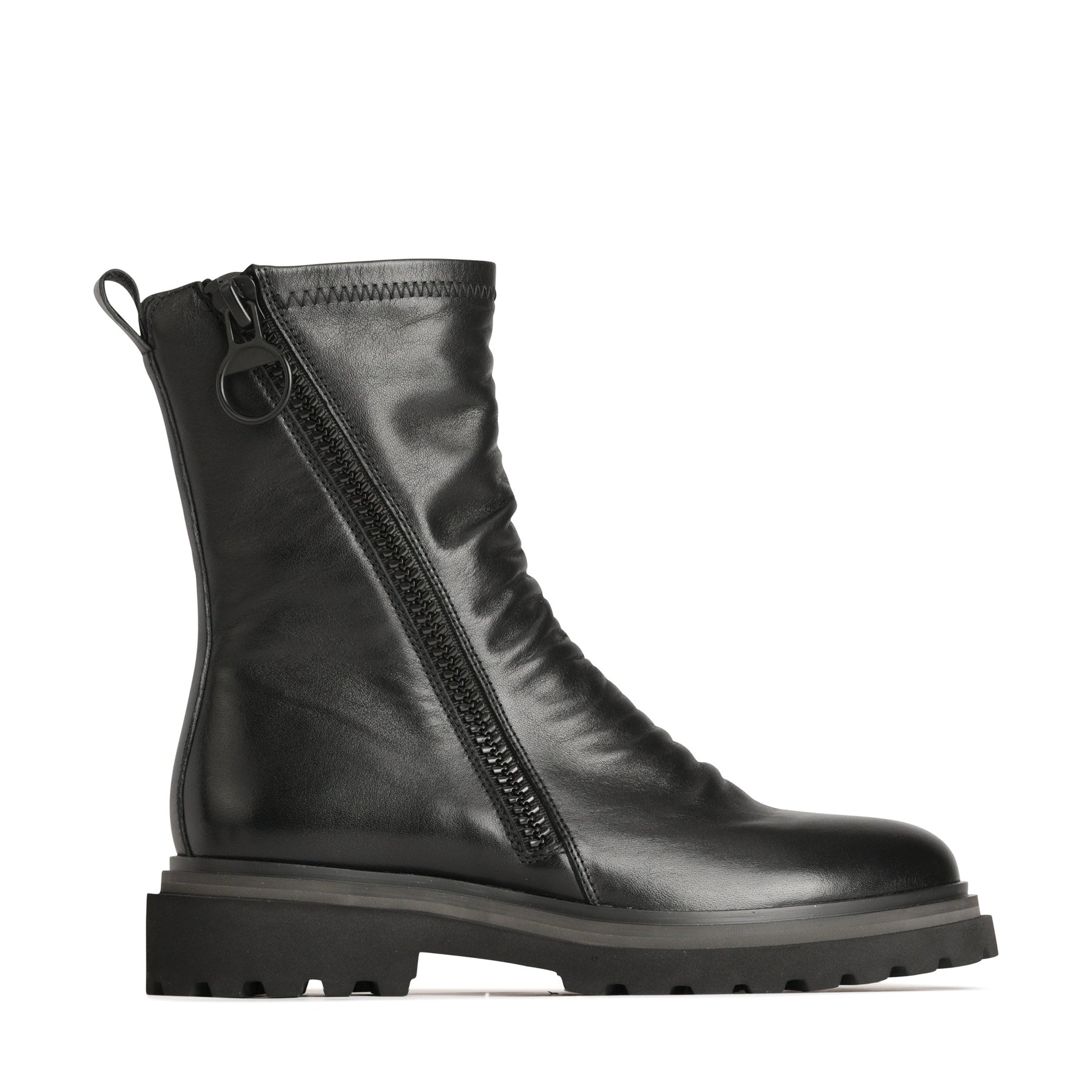 EOS Skarlet | Women Mid Boots | Double Vislon Zipper Ruched Upper