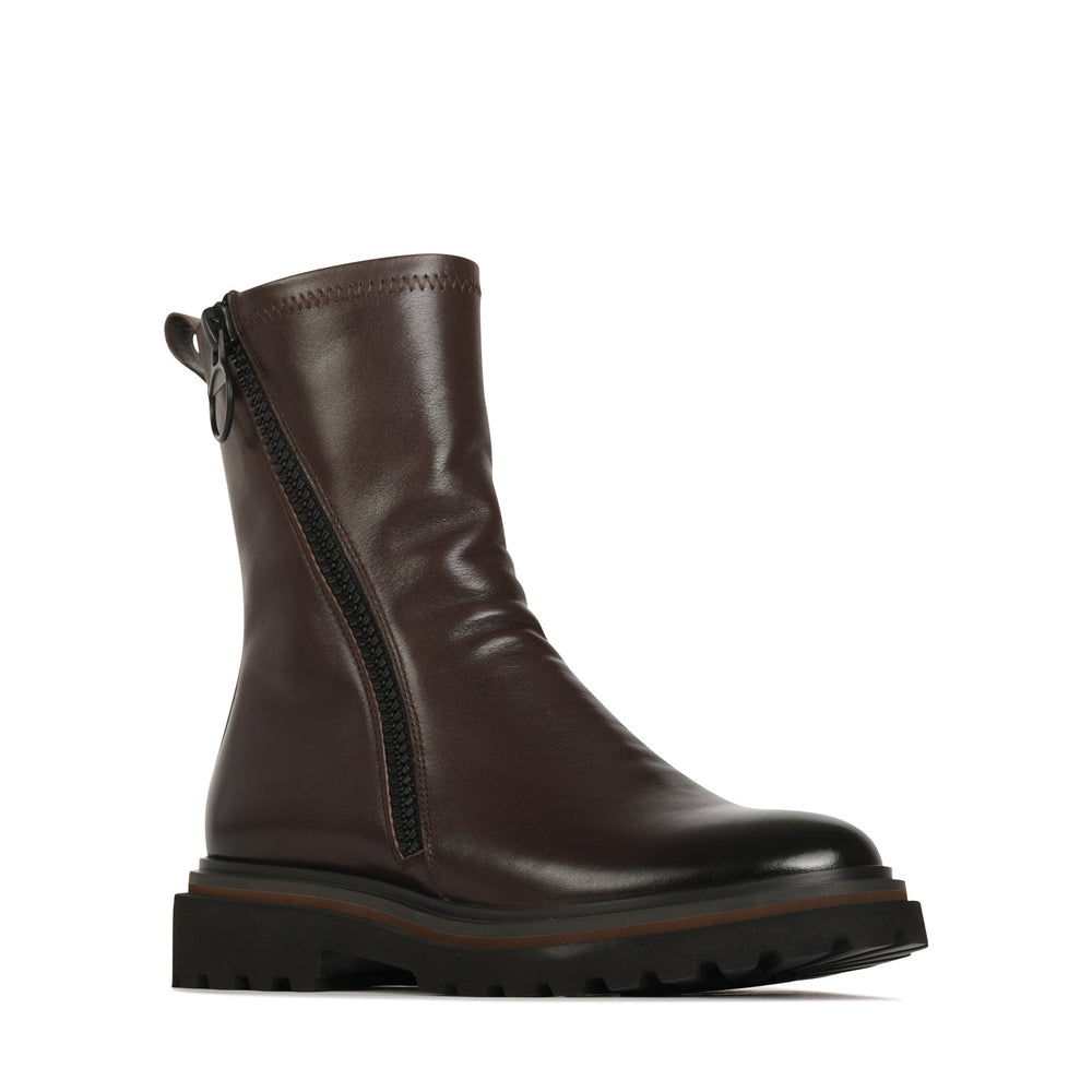 EOS Skarlet | Women Mid Boots | Double Vislon Zipper Ruched Upper