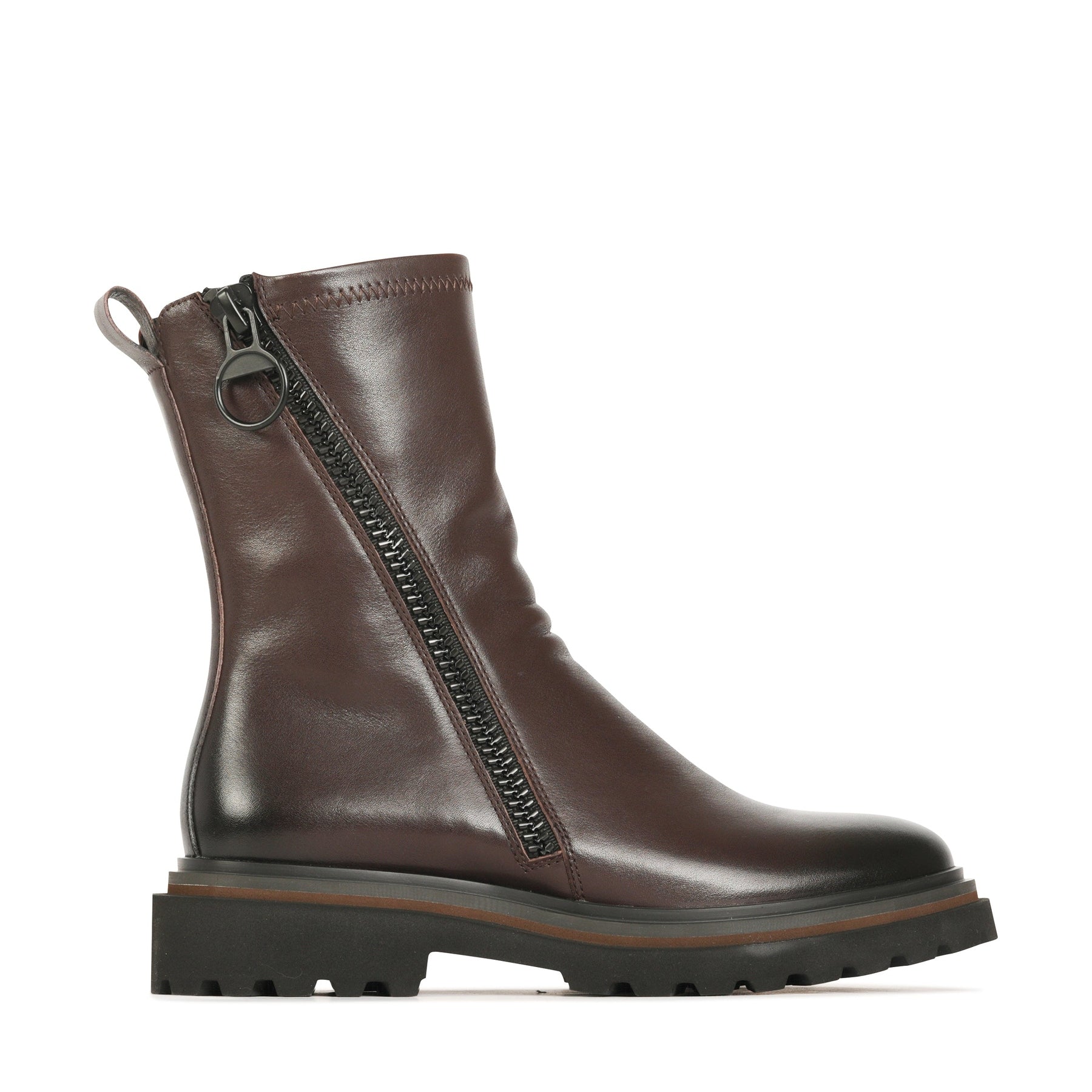 EOS Skarlet | Women Mid Boots | Double Vislon Zipper Ruched Upper