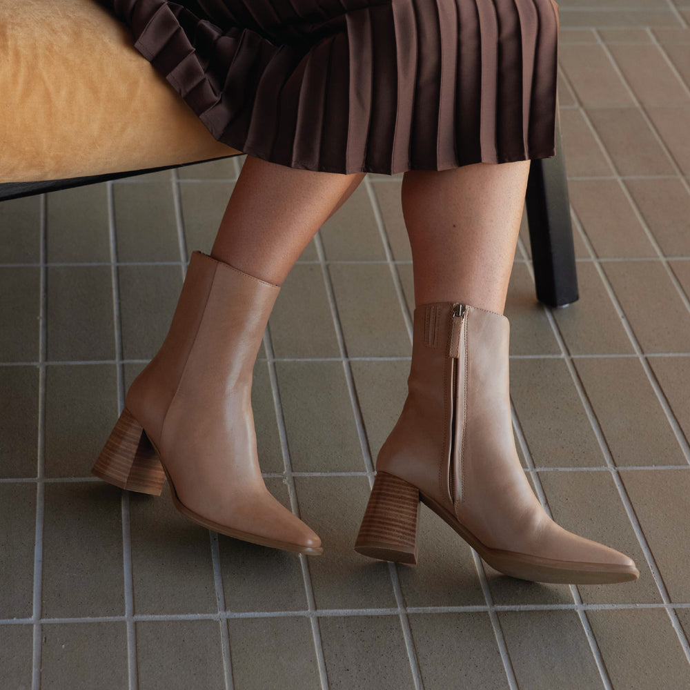 EOS Zanara | Women Ankle Boots | Leather Boots & Inside zip